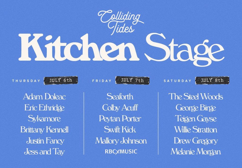 Cavendish Beach Music Festival Announces Colliding Tides Kitchen Stage ...